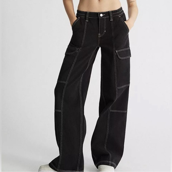 PacSun | Pants & Jumpsuits | New Pacsun Black Low Rise Puddle Heavy ...